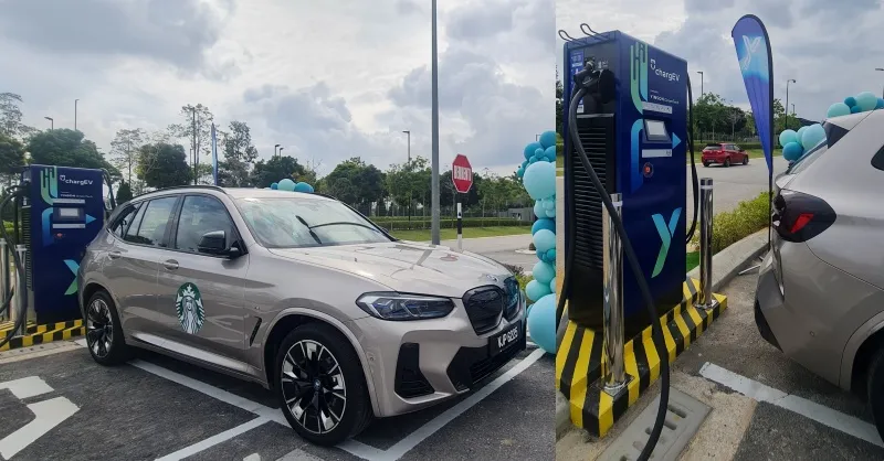 Kini anda boleh cas EV di 17 lokasi pandu lalu Starbucks - Refleks